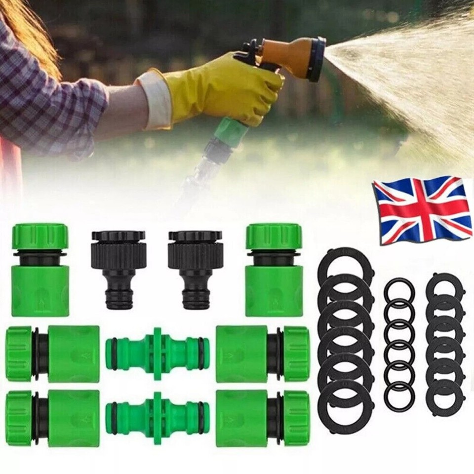 HOSE PIPE CONNECTOR SET WATER WATERING GARDEN TAP FITTING KIT FOR ...
