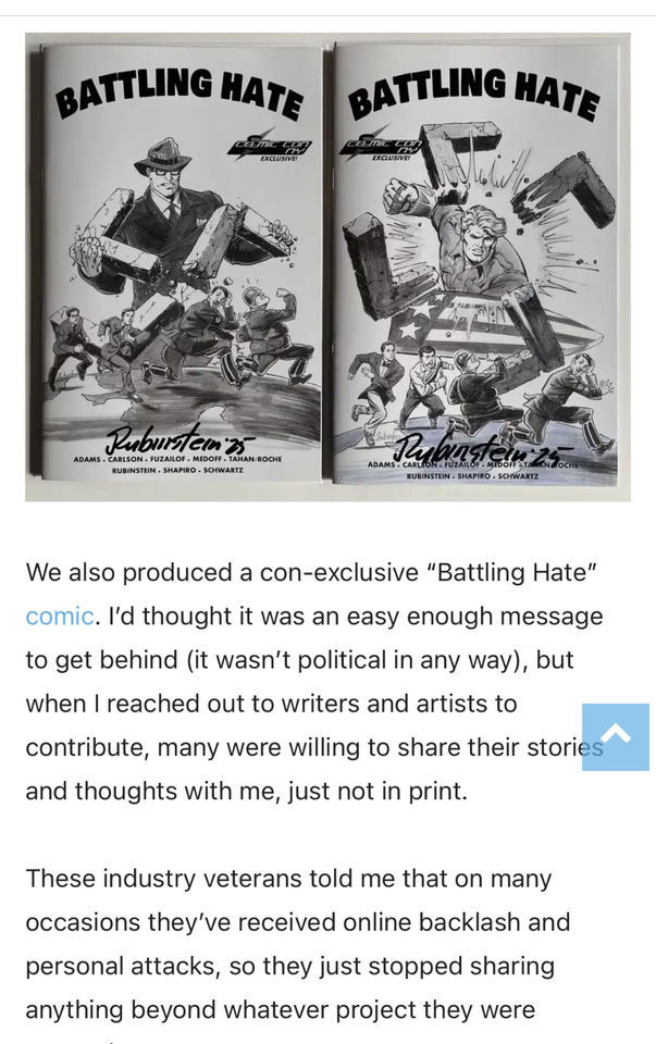 Battling Hate comics, Signed Joe Rubinstein, art by Neal Adams. Simon ...