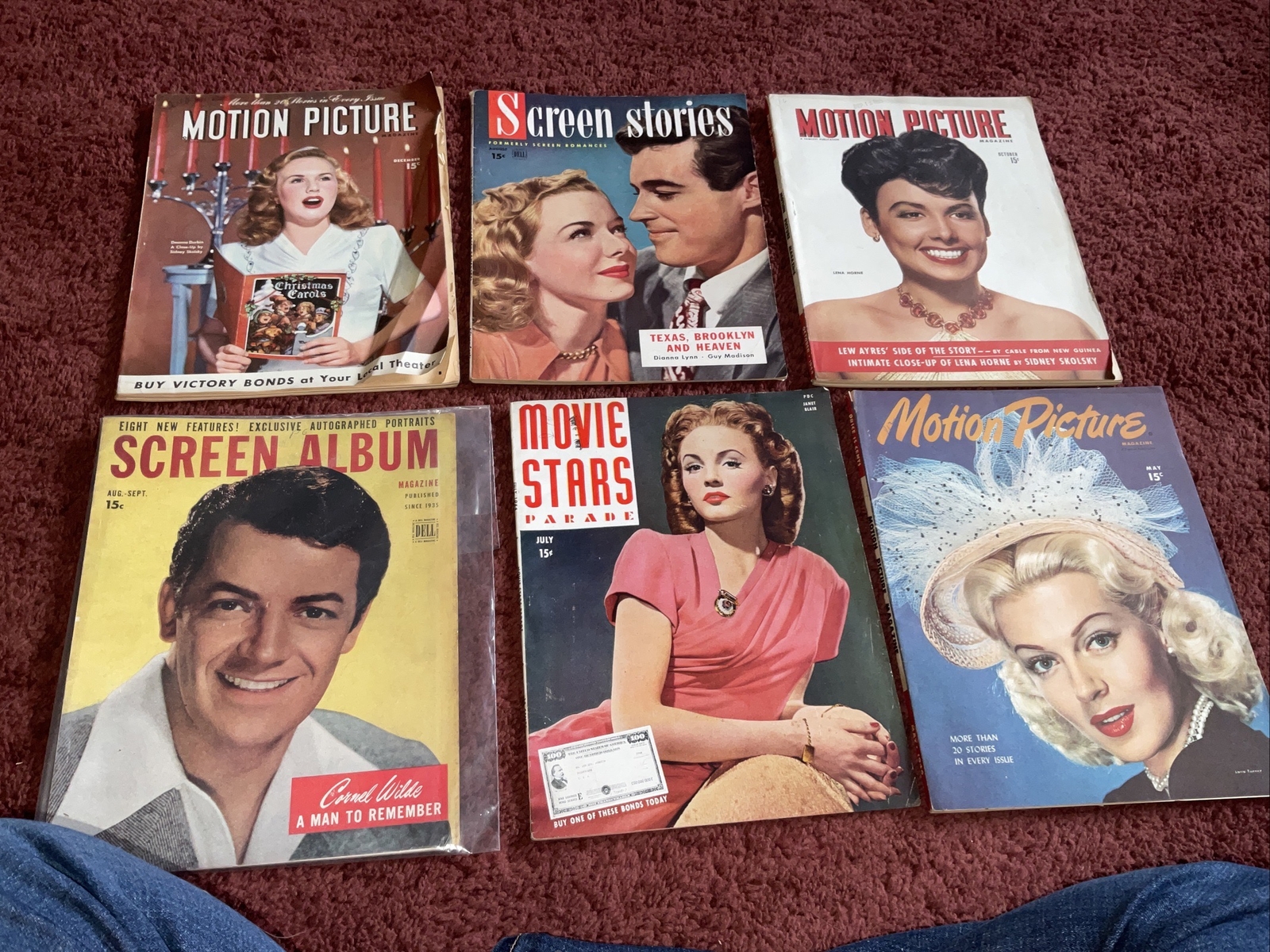 Lot Of VINTAGE MOTION PICTURE MAGAZINES 1944-46 Screen Pin Ups | eBay