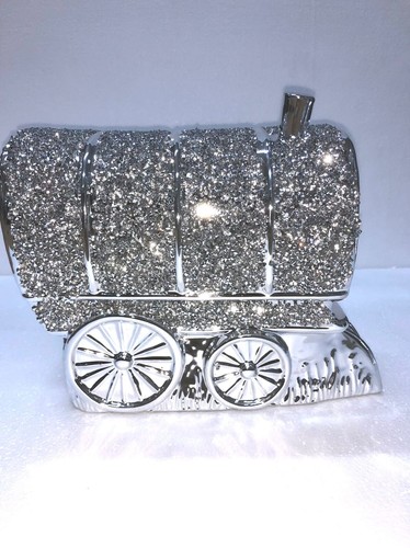 XXL WAGON GYPSY SILVER CRUSHED DIAMOND CARRIAGE ORNAMENT CARAVAN BLING ...