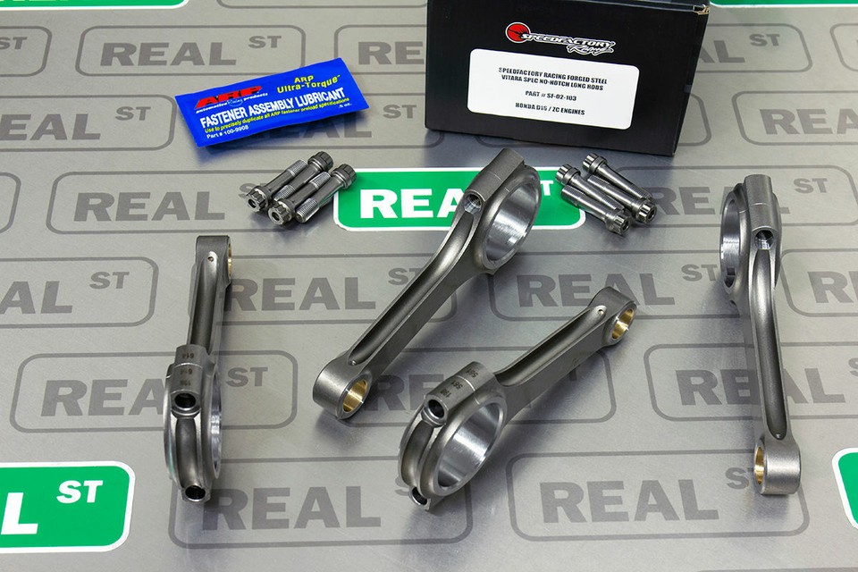 SpeedFactory Racing D16 Vitara Spec No-Notch Long Connecting Rods SF-02 ...