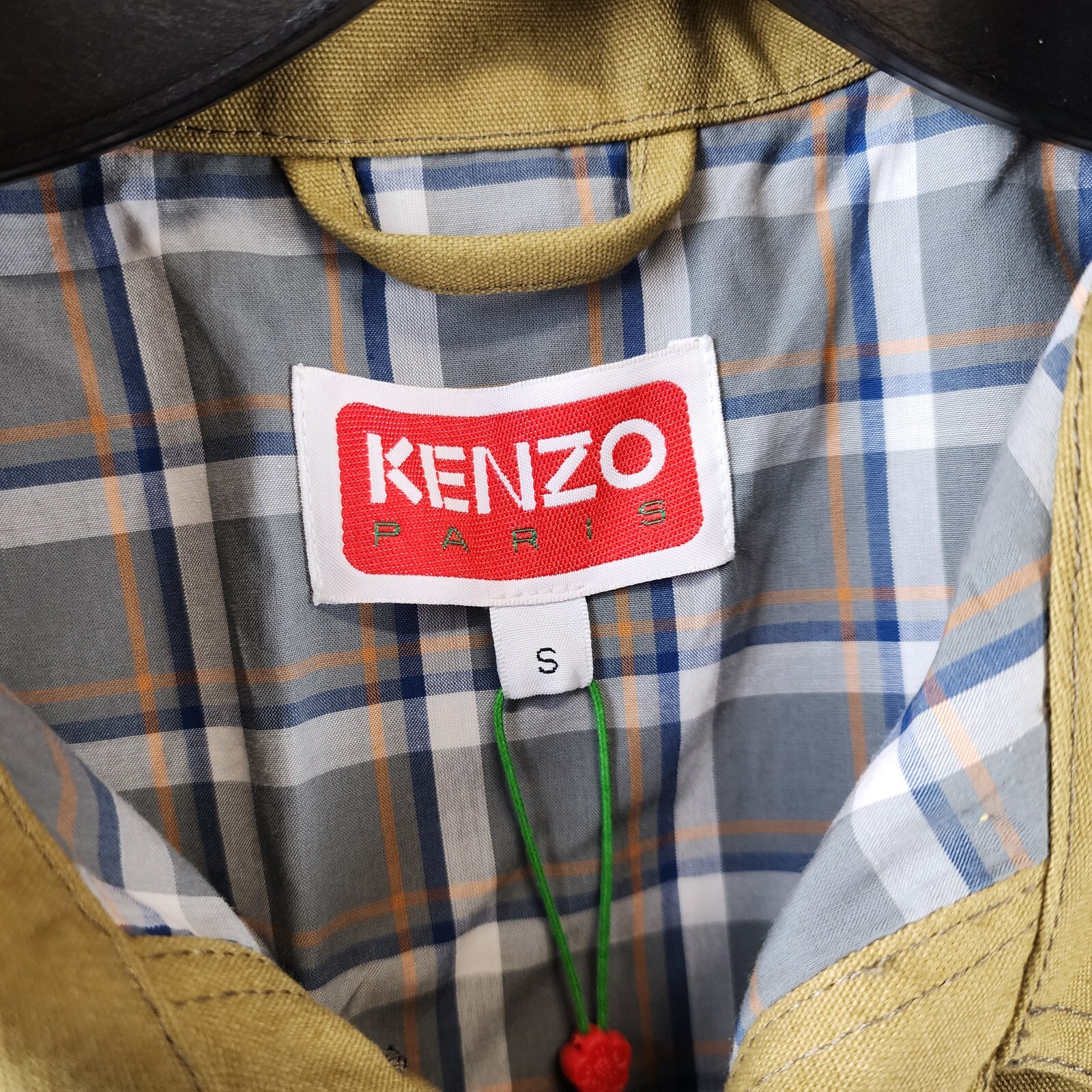 KENZO Sailor Workwear Jacket Men's S Khaki Collared Long Sleeve Button ...