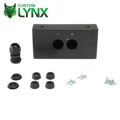 2 Way Empty Stage Box - XLR Wall Box - Powder Coated Steel - 2 Channel ...