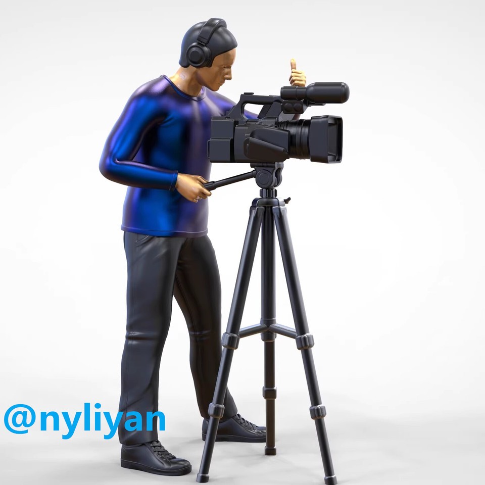 1/18 1/35 1/43 1/64 1/87 Miniature Photographer News Reporter Scene ...