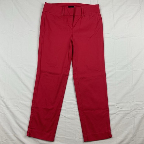 Ann Taylor Signature Pants Size 0 Pink Stretch Slim Fit Career Office ...