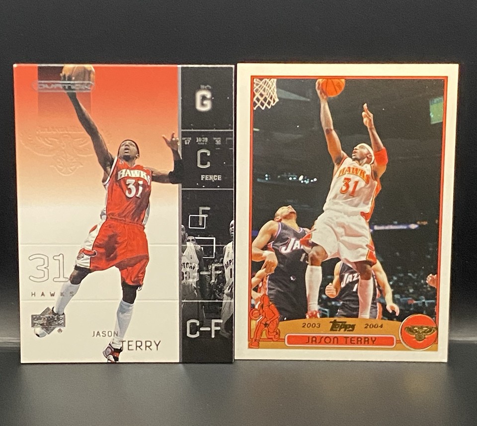 Jason Terry 2-Card Lot. 2002 Upper Deck Ovation #2 & 2003 Topps #45 | eBay