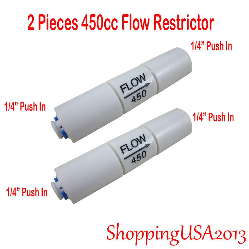 Water Filter Flow Restrictor Connector Quick Connect Push In 1/4" 300 ...