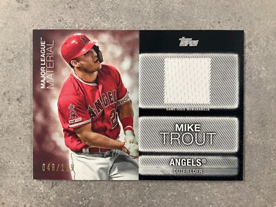 2020 Topps Update #MLM-MTR Mike Trout Major League Material Black /199 ...