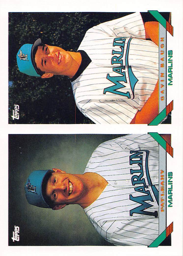 Pat Leahy / Gavin Baugh 1993 Topps 641 Florida Marlins Rookie Baseball ...