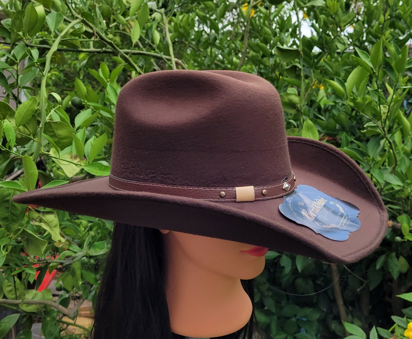 Woman's Cowboy western Brown hat, the luxury vaquero hat w/big Brim | eBay
