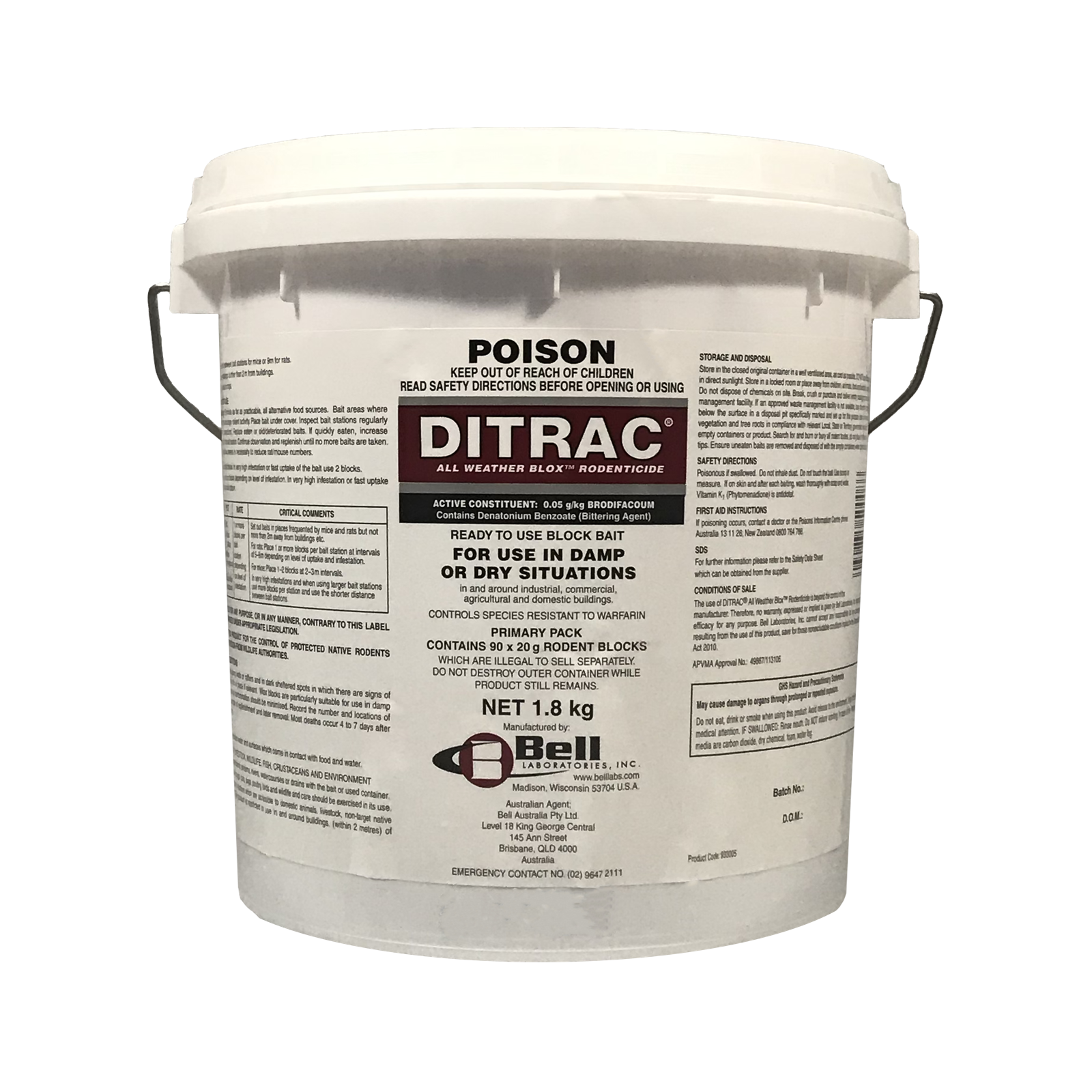 Ditrac+Blox+Rodent+Poison+-+1.8kg for sale online | eBay