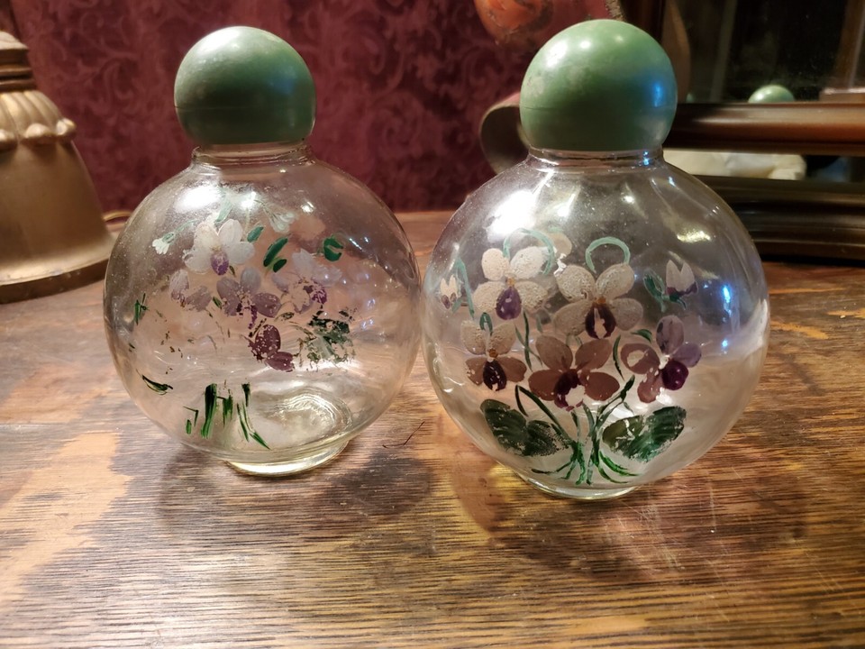 Pair Abietsan Vintage Flaroma Hand Painted Devon Violets Perfume ...