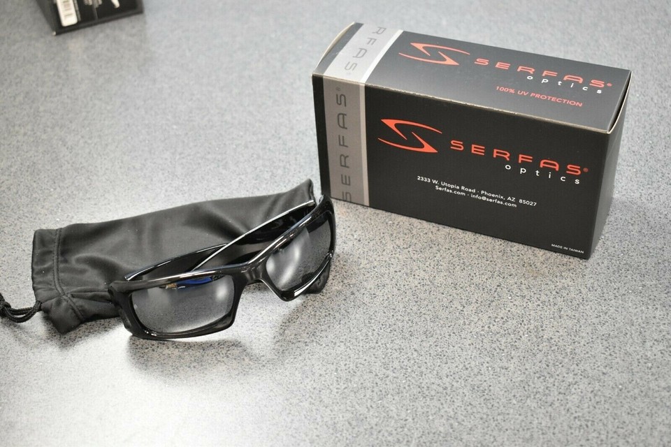 Serfas Mash Sunglasses Gloss Black With Silver Lenses #5011 Retail $50 | eBay