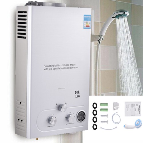10L Portable Instant Gas Hot Water Heater LPG Camp Shower Boiler ...