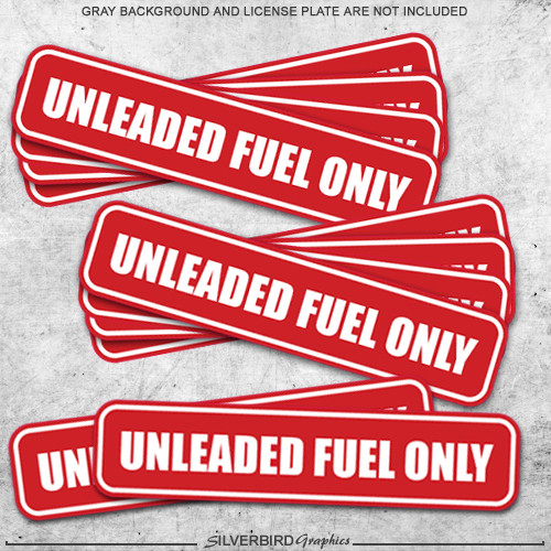 Unleaded Fuel Only sticker decal tank vehicle oil label vinyl gas can ...