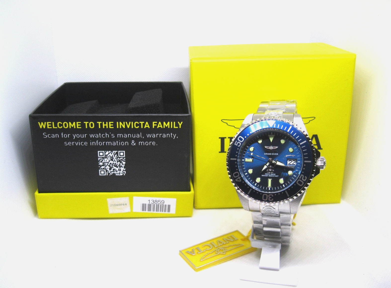 Invicta Grand Diver Blue Dial Silver Tone Automatic 47mm NH35A Men's ...