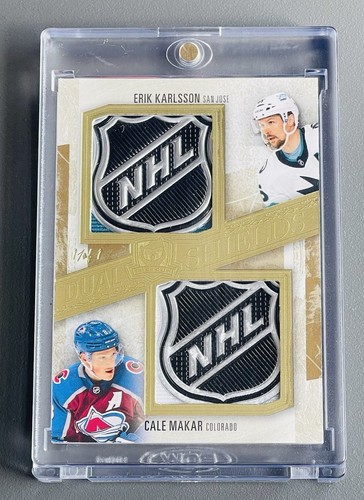 2022-23 THE CUP DUAL SHIELDS CALE MAKAR / ERIK KARLSSON JEU 1/1 ...