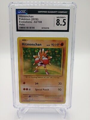 CGC 8.6 - HITMONCHAN HOLO 62/108 - 2016 POKEMON XY EVOLUTIONS | eBay