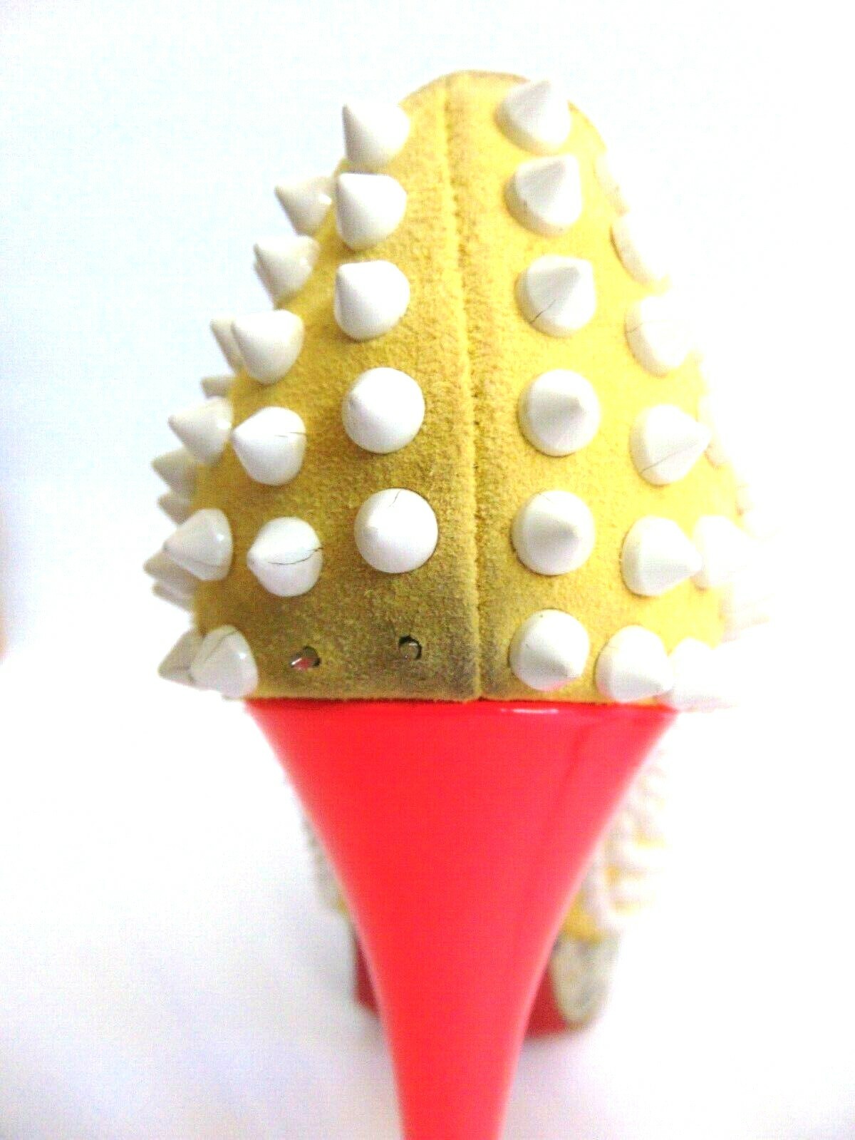 Christian Louboutin Lady Peep Suede Canary Yellow Spi… - Gem