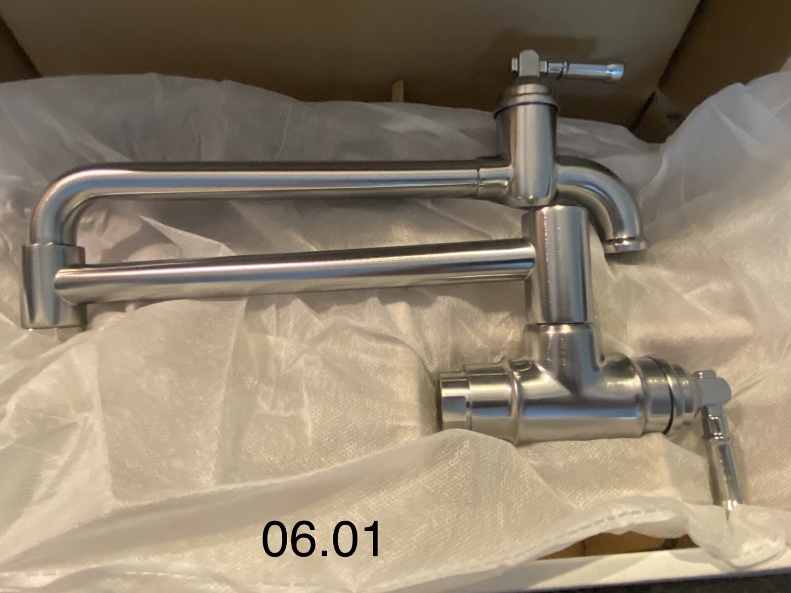 Delta Wall Mount Pot Filler in Artic Stainless - 1190LFL-AR | eBay