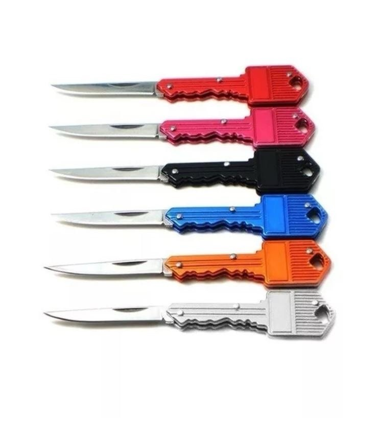 3x Portable Outdoor Survival Pocket Key Shape Mini Key Chain Knife ...