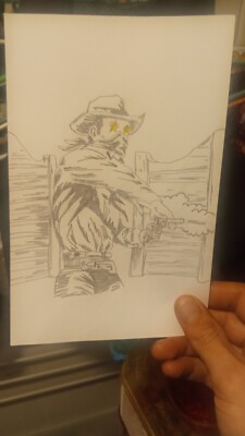 Cowboy Outlaw Drawing | eBay