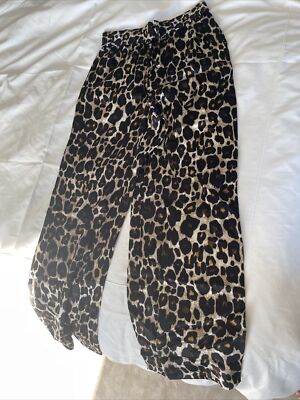robert rodriguez leopard print wide leg trousers | eBay UK