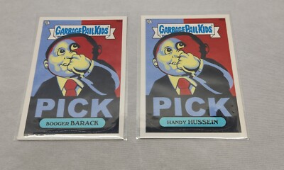 Gpk Barack Obama Spoof Handy Hussein & Booger Barack Card Set Garbage ...