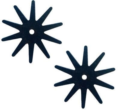 Pair Black Steel Spur Rowels No 22B 2.3/16" 10 Point Western Cowboy | eBay