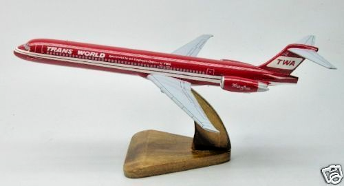 MD-80 Trans World McDonnell Douglas MD80 TWA Airplane Desktop Wood ...