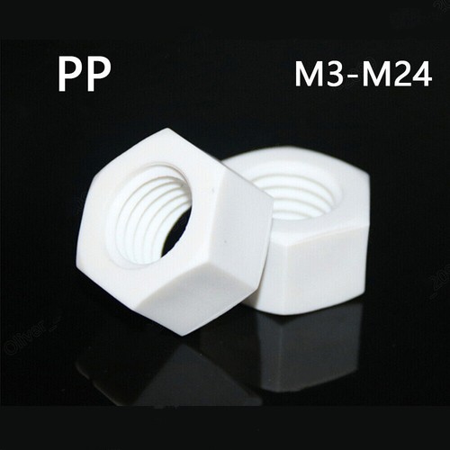 PP Polypropylene Plastic Hexagon Nuts Hex Nuts M3 M4 M5 M6 M8 M10 M12 ...