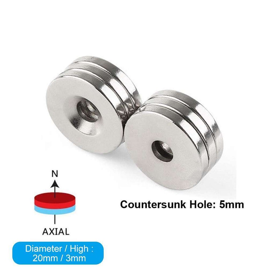 N35 Countersunk Ring Round Disc Strong Magnet Rare Earth Neodymium with ...