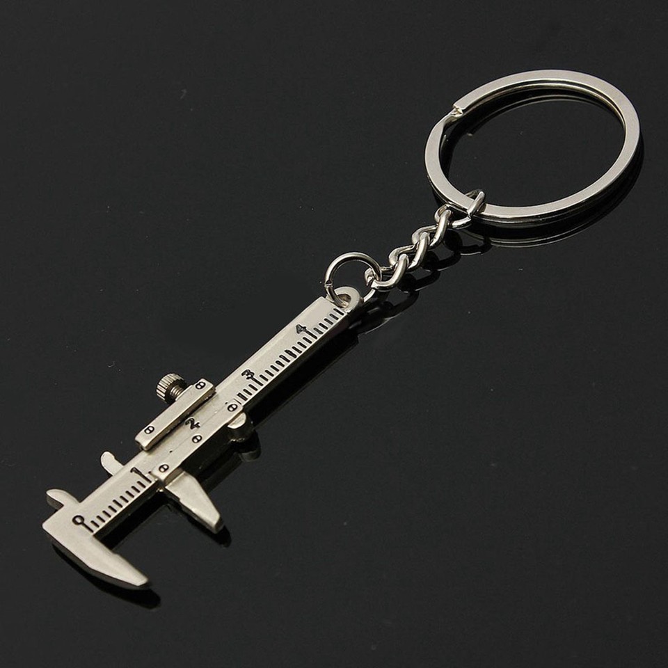 5X Useful Vernier Caliper Tool Pendant Slider Slides Keyring Key ...