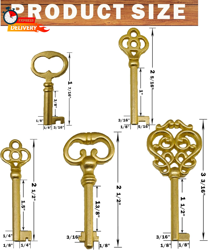 Skeleton Key Set, 10-Keys Universal Skeleton Keys Replacement for ...