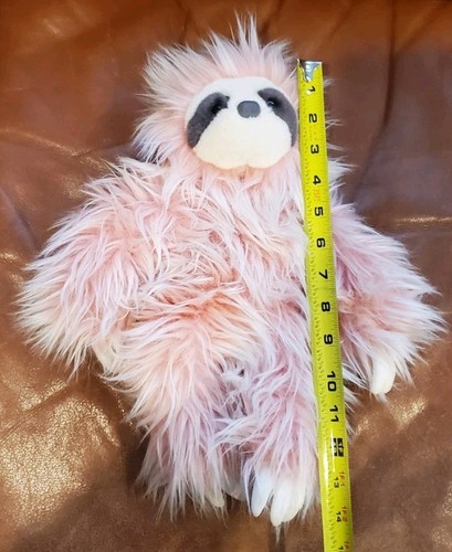14 Inch Aurora Purely Luxe Fuzzy Pink Sloth Stuffed Animal Plush Toy ...