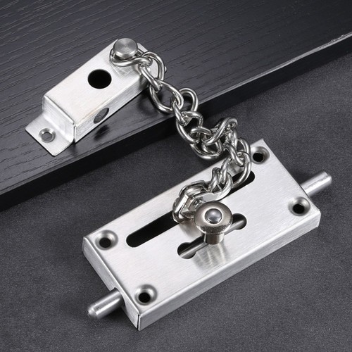Heavy Duty Door Chain With Lock Bolt Entrance Front Main Security Latch ...