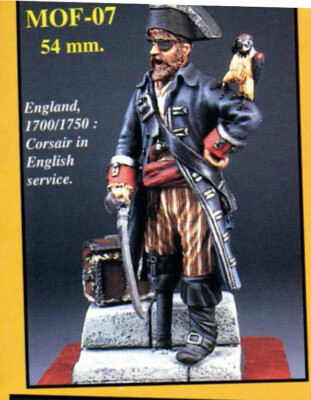 EMI 54mm metal kit "Corsair with Parrot in English Service 1700" NO BOX ...