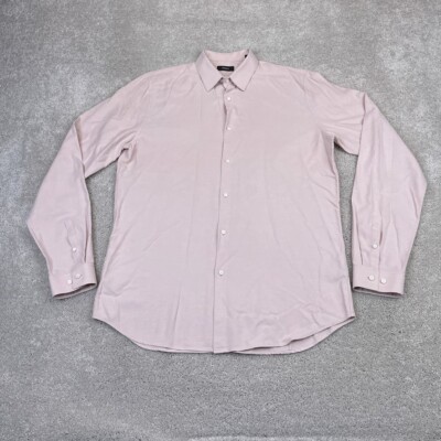Theory Shirt Mens 16.5 Large Pink Cedrick Perpetual Oxford Button Up ...