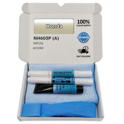 NH603P (A) White Touch Up Paint for Honda ACCORD Pen Stick Scratch Chip ...