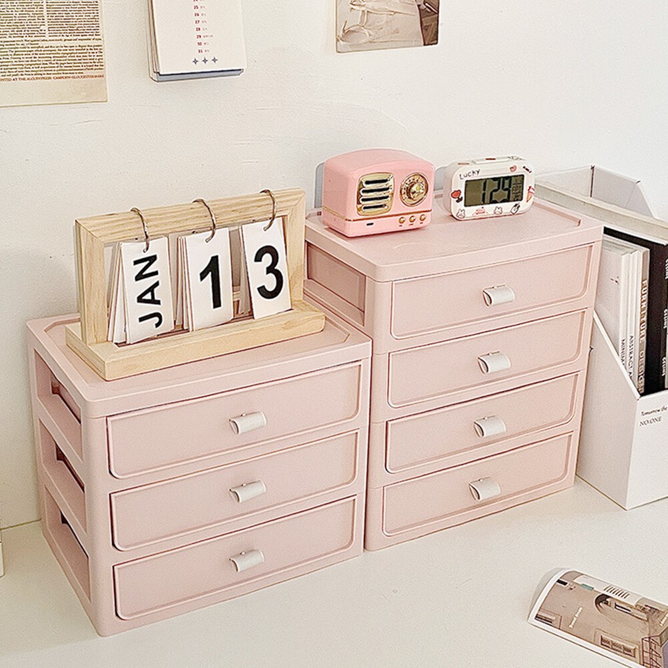2-3-4 Drawer Mini Desk Storage Box Home Office Tidy Stationary Craft ...