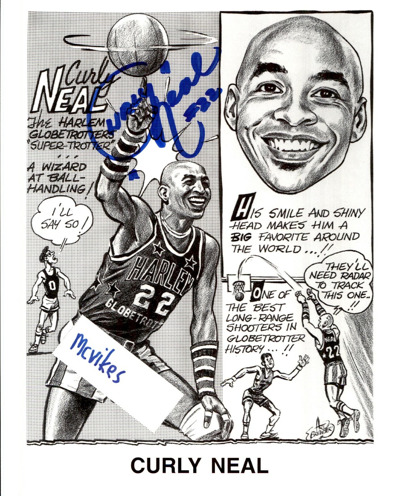 Curly Neal Harlem Globetrotters Autographed Signed 8x10 Photo #1 COA | eBay