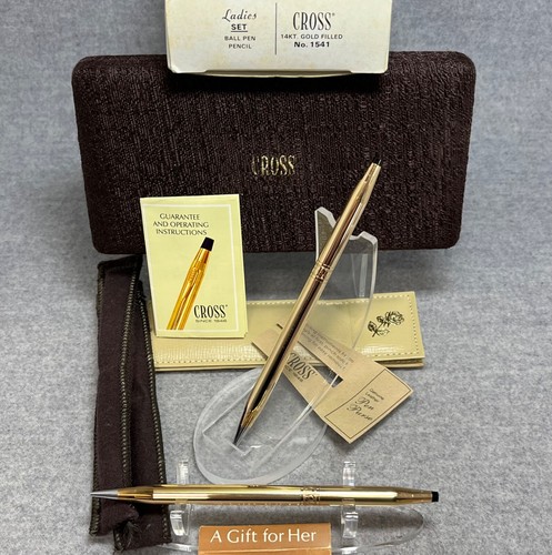 NOS Cross Ladies 14K Gold Roses Pen & Pencil Set (1541) 🇺🇸 NO ENGRAVING ...