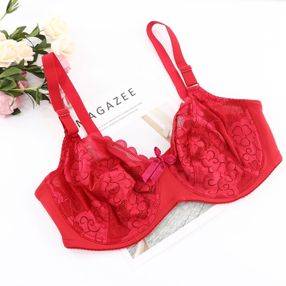 36-52 AA-F Feminine Lace Sheer Bras Sexy Lingerie Push Up Bralette ...