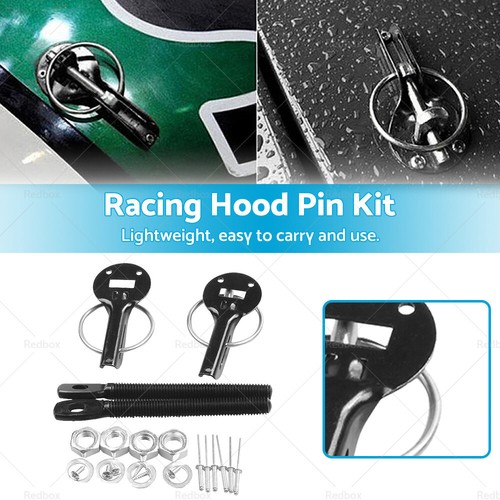 Universal Racing Mount Bonnet Hood Lock Latch Pins Kit Set Suitable For ...