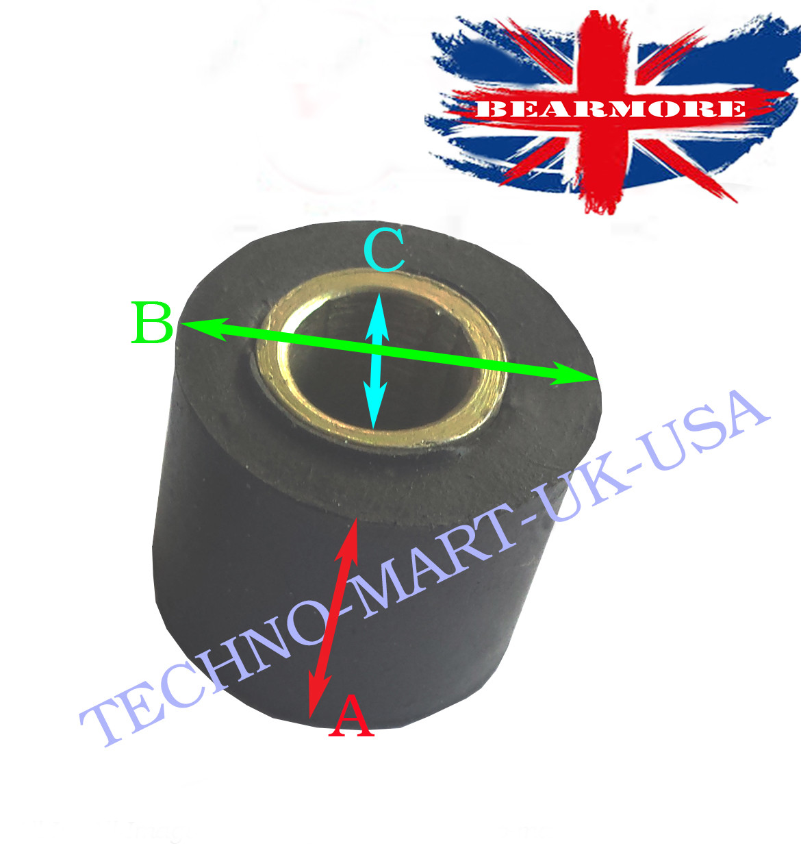 MOTORBIKE SHOCK ABSORBER BUSH RUBBER SUSPENSION METAL INSERT BUSH | eBay UK