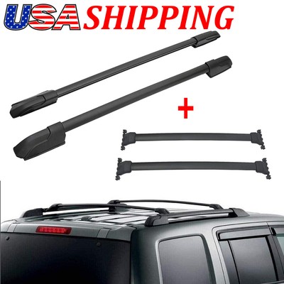 For 09-15 Honda Pilot Roof Racks Cross Bars + Side Rails Set Cargo ...