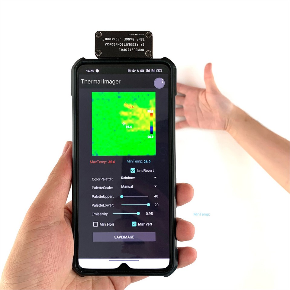 1 x Infrared Thermal Imaging Camera IR Imager Type-C For Android Mobile ...