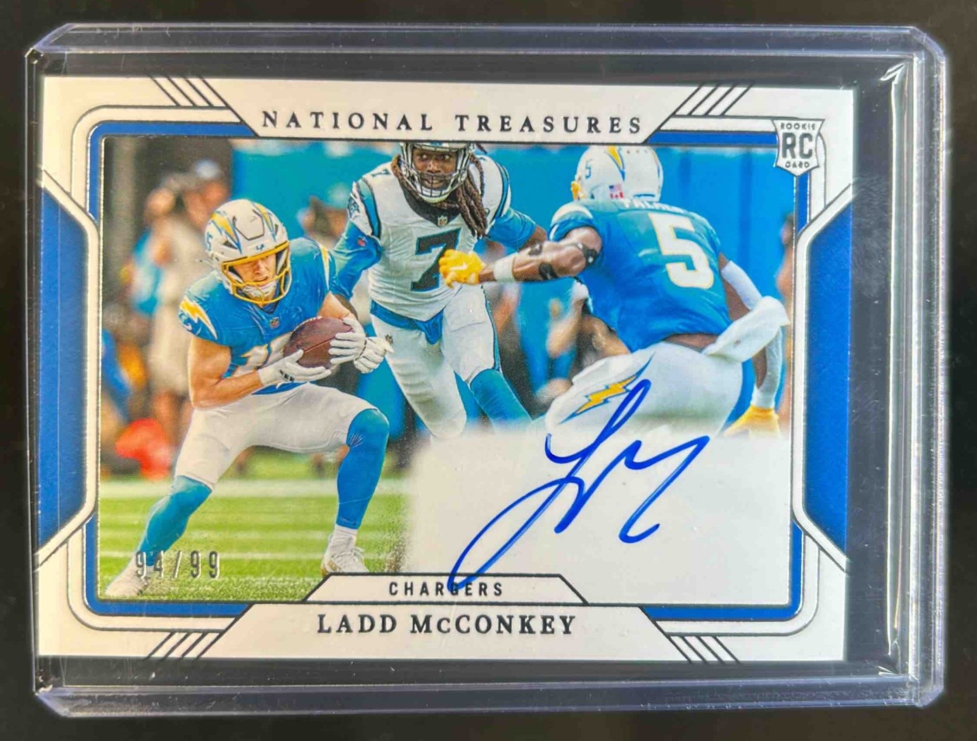 Ladd McConkey 2024 National Treasures #RFP-LMY Rookie Signatures Field ...
