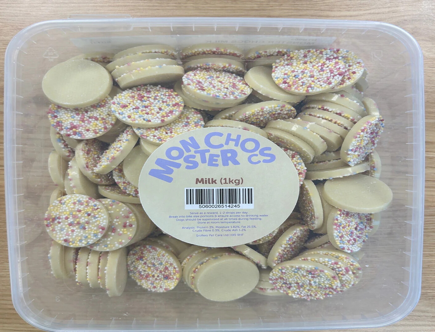 Monster Chocs Dog Safe Chocolate Training Treats For Dogs 1KG Tubs ...