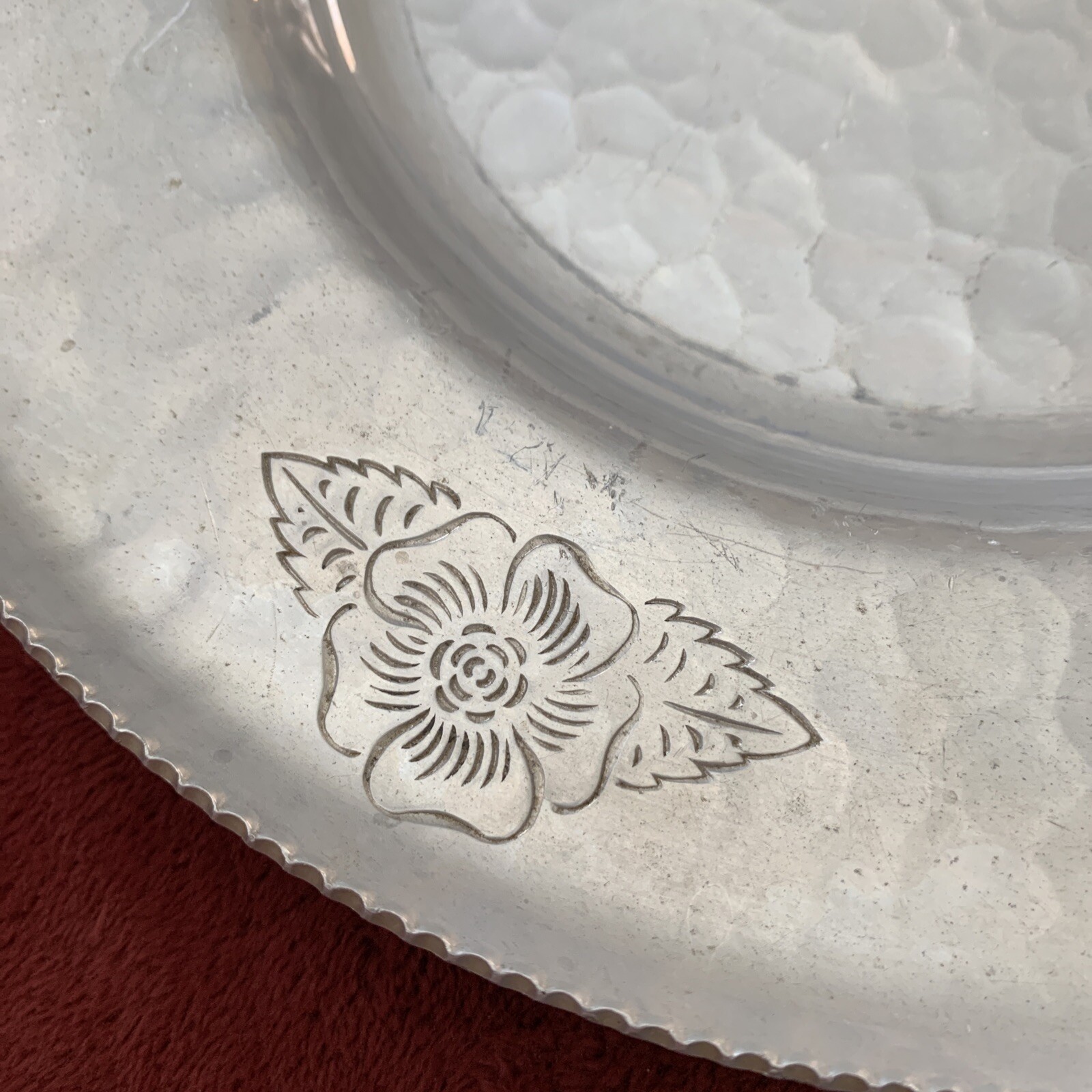 Continental Silver Co. Wild Rose Brilliantone 11.25” Hand Hammered 1054 ...